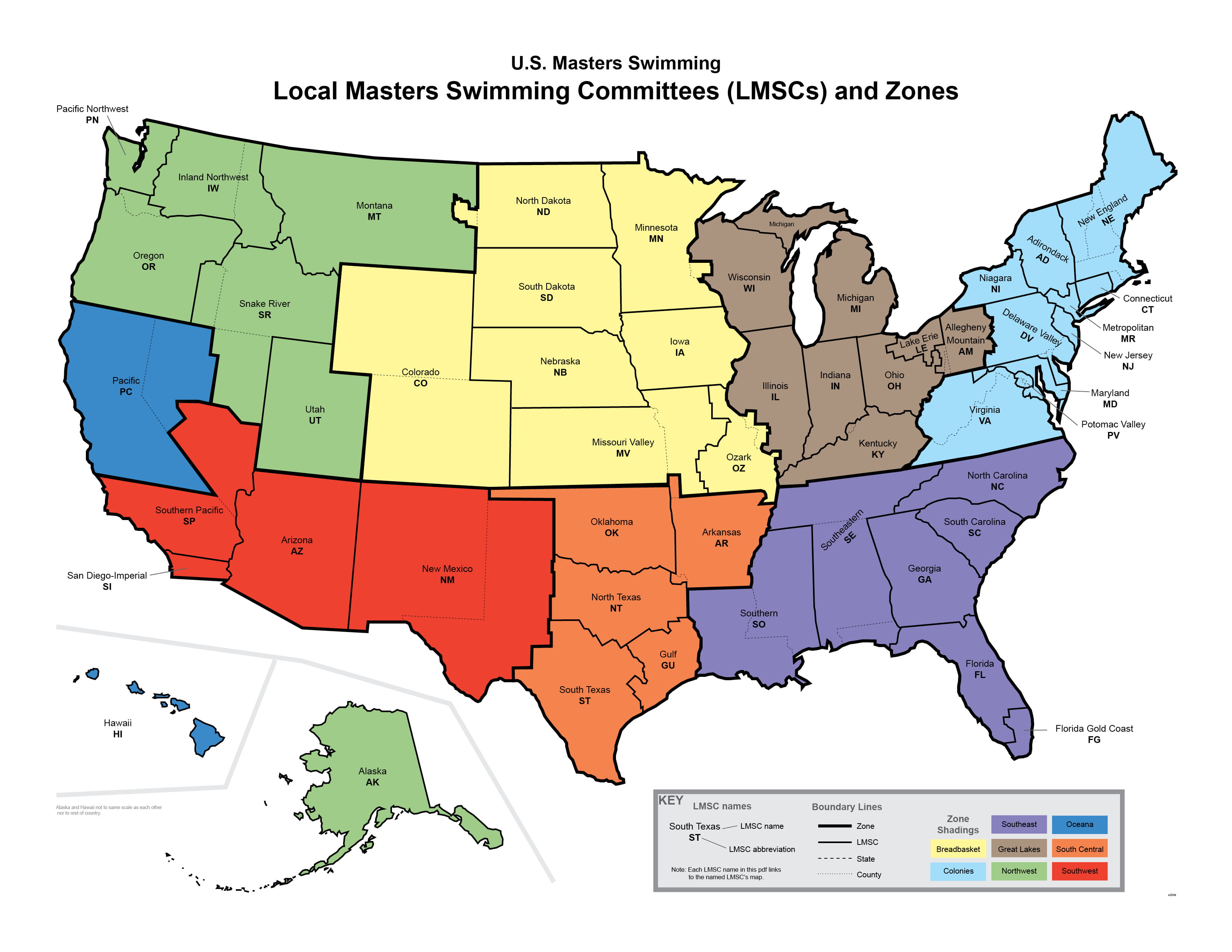 LMSC Map | U.S. Masters Swimming